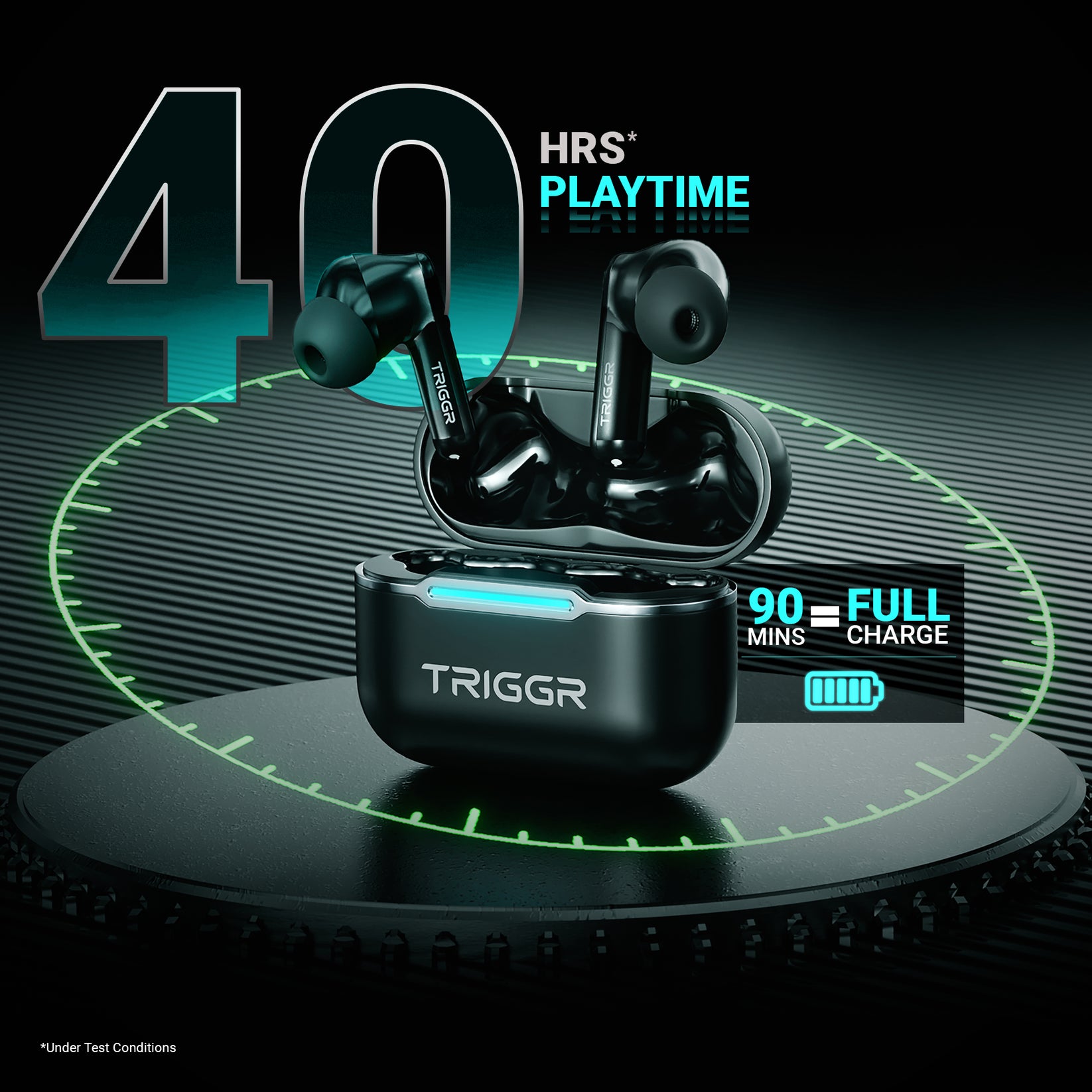 TRIGGR Ultrabuds N1 with ENC, 40H Battery, Trucomm Calling, 40ms Low L